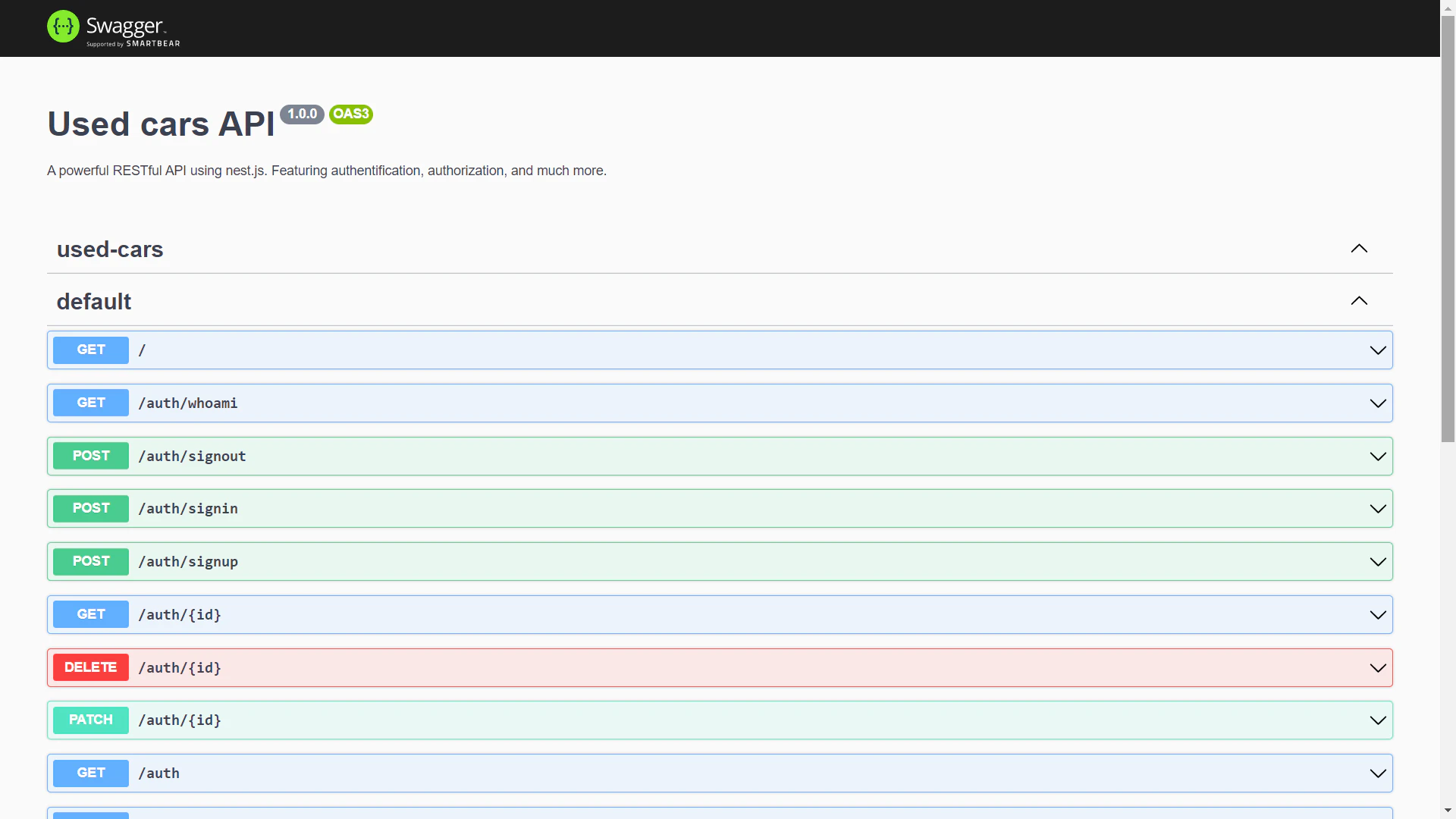 Used Cars API Project | Achraf El Mouhib
